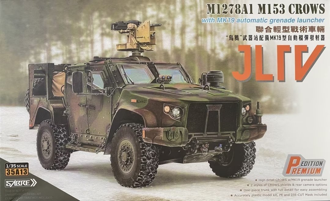 Sabre 35A13-PRM JLTV M1278A1 M153 CROWS with MK19 automatic grenade ...