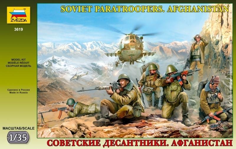 Zvezda 3619 Afghan War(1979-1989): Soviet Paratroopers (1:35) - scale 1 ...
