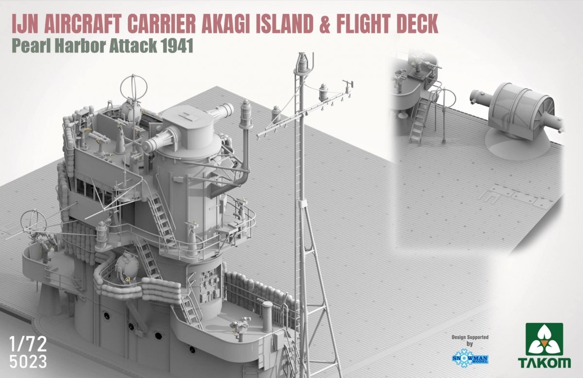 Takom 5023 IJN Aircraft Carrier Akagi - Island And Flight Deck, Pearl Harbor Attack 1941 1 72 ...