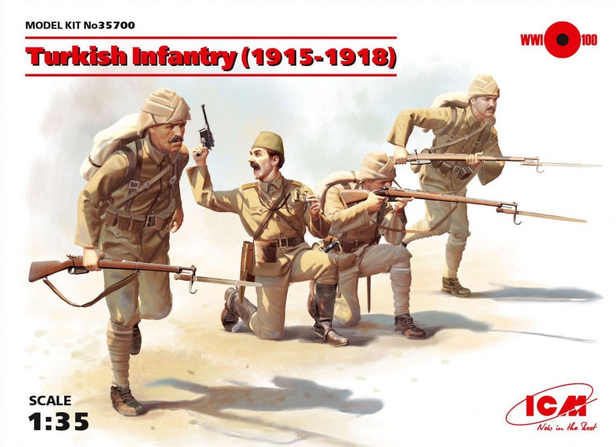 ICM 35700 Turkish Infantry (1915-1918) (4 figures) 1 35 - scale 1:35 ...