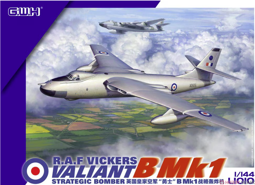 Great Wall Hobby L1010 R.A.F. Vickers Valiant B Mk1 Strategic Bomber 1 ...