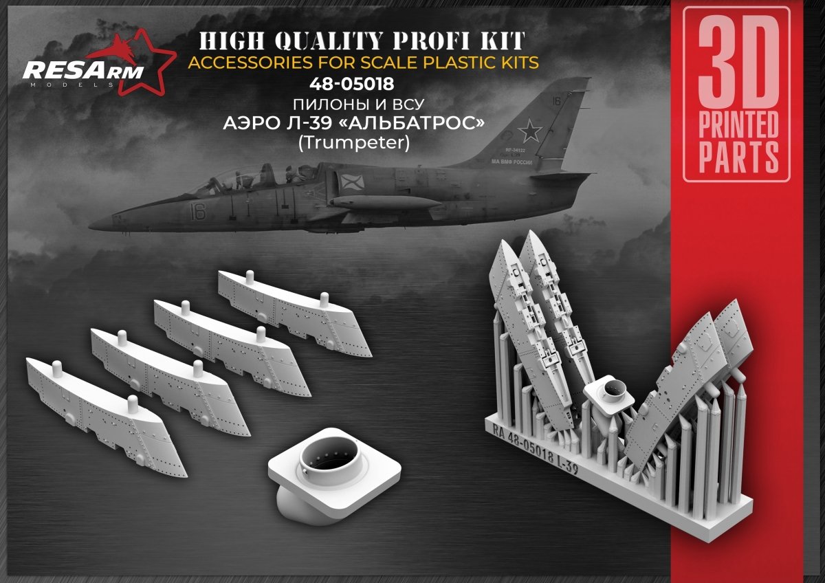 RESArm 48-05018 L-39 - Pylons and APUs (3D resin printing) 1 48 ...