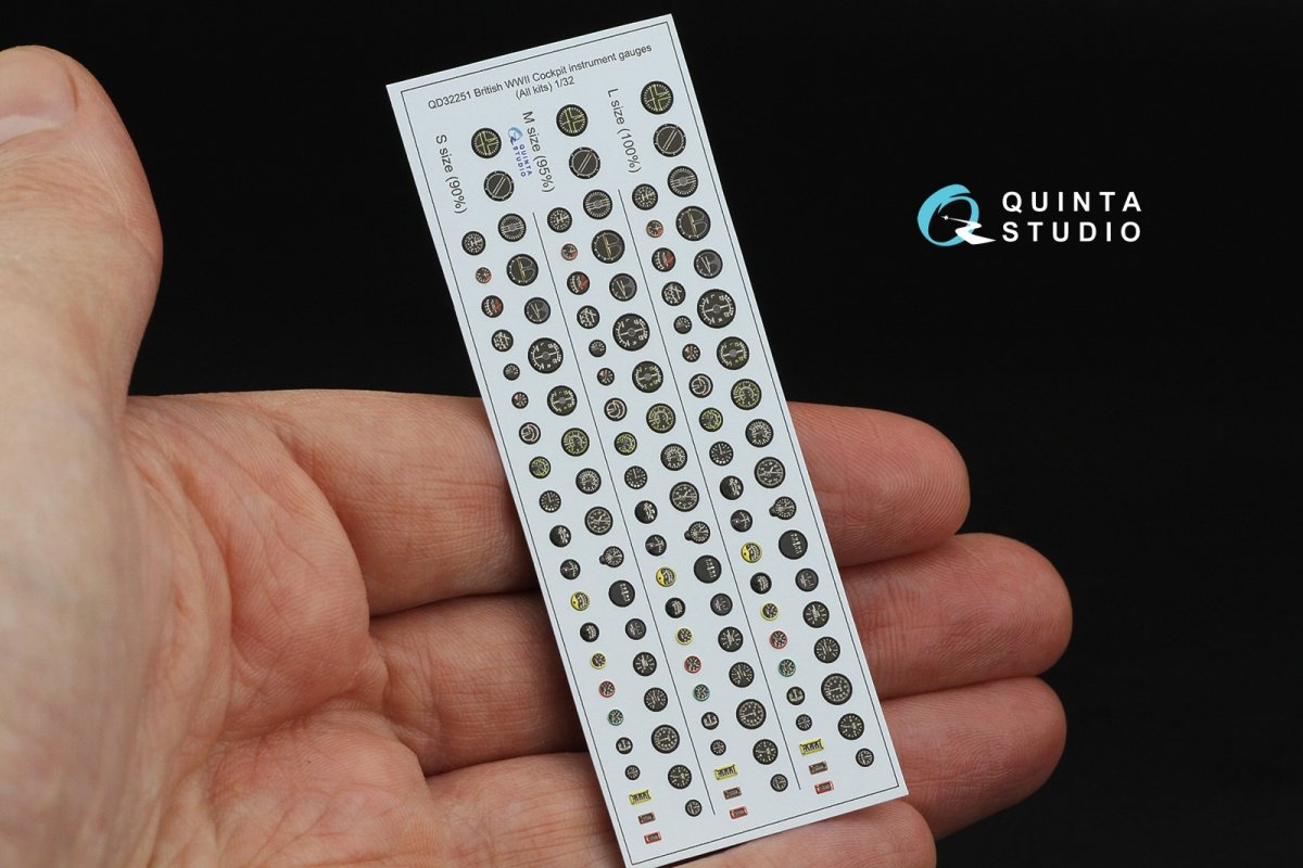 Quinta Studio QD32251 British WWII Cockpit instrument gauges 3D-Printed ...