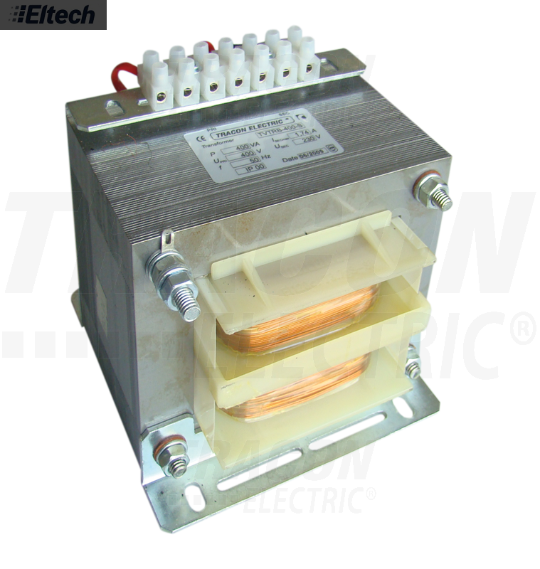 Transformator bezpieczeństwa, jednofazowy 230V / 42V, 400VA TVTRB-400-O - ELTECH Poznań