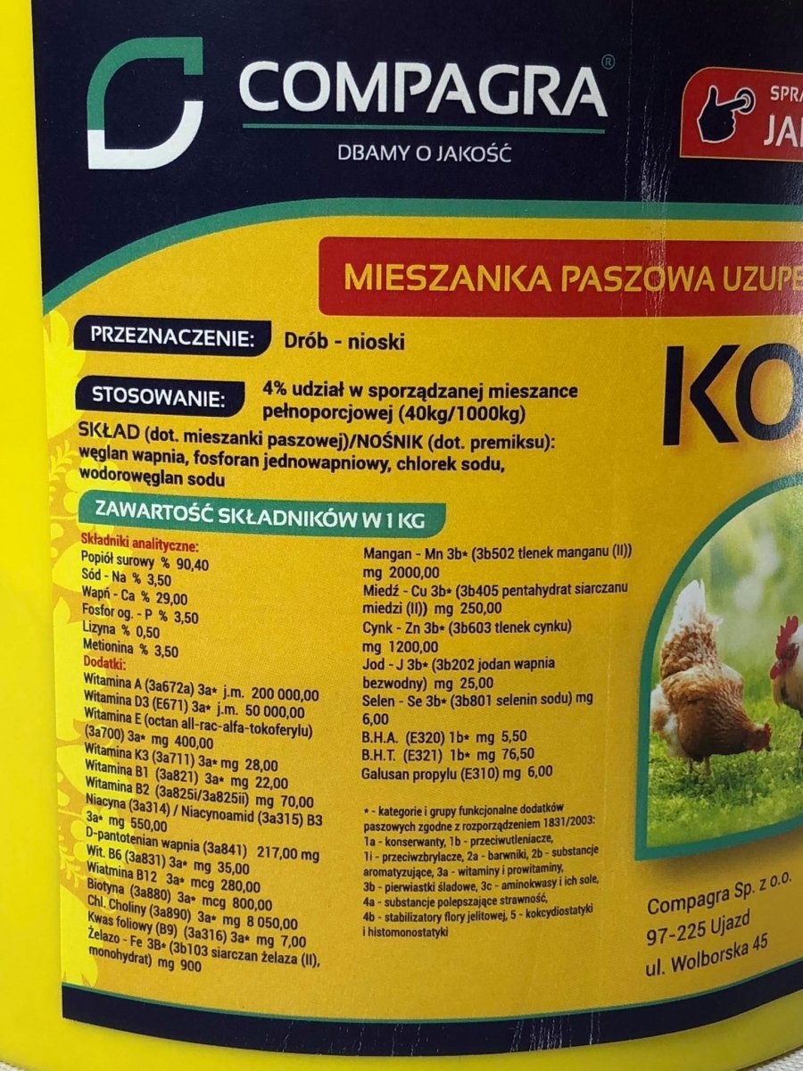 KOKO MIX Witaminy dla kur niosek 4kg