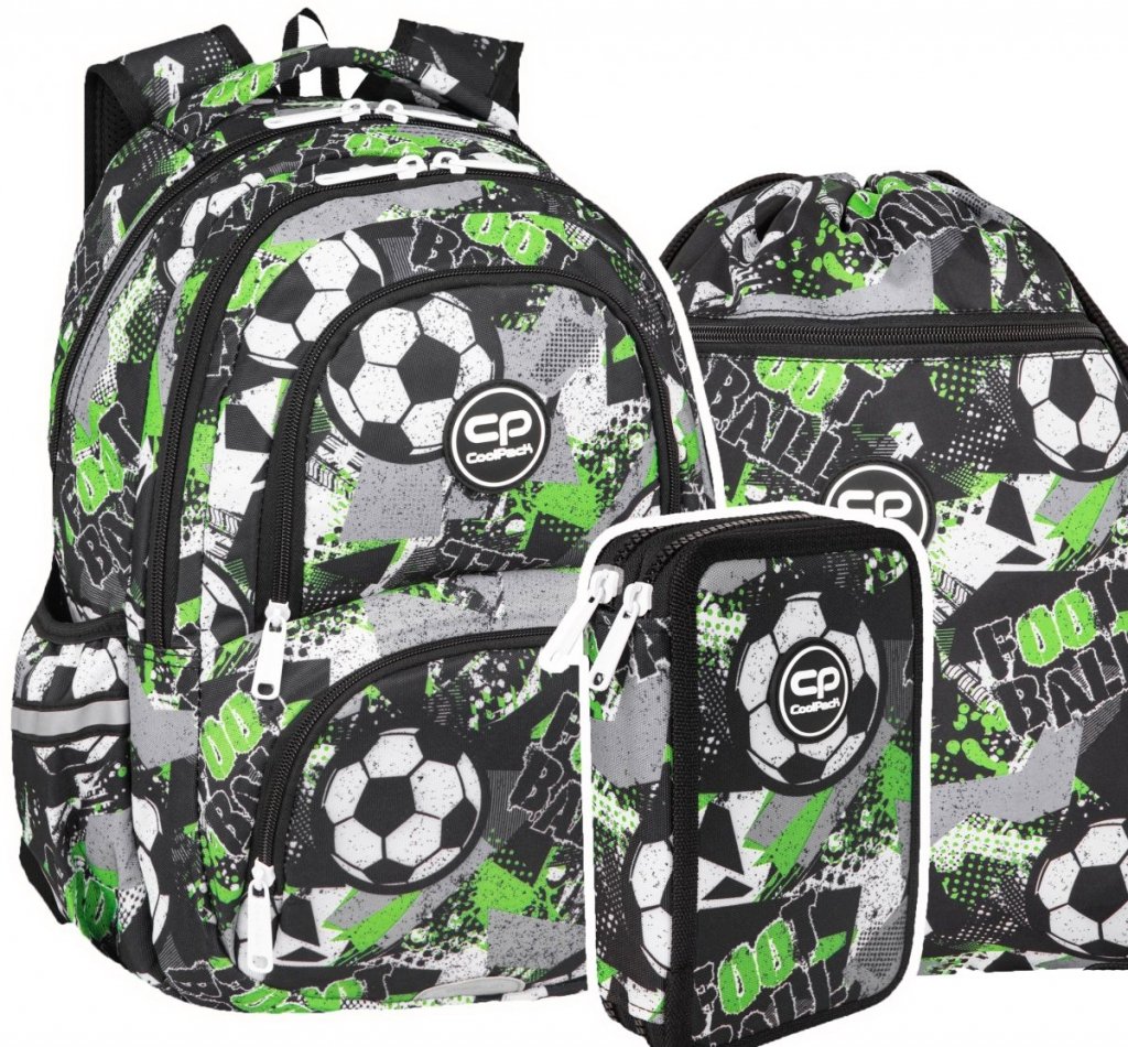 ZESTAW 3 el. Plecak CoolPack SPINER 24 L piłka nożna, LET`S GOL ... ZESTAW 3 el. Plecak CoolPack SPINER 24 L piłka nożna, LET`S GOL ...
