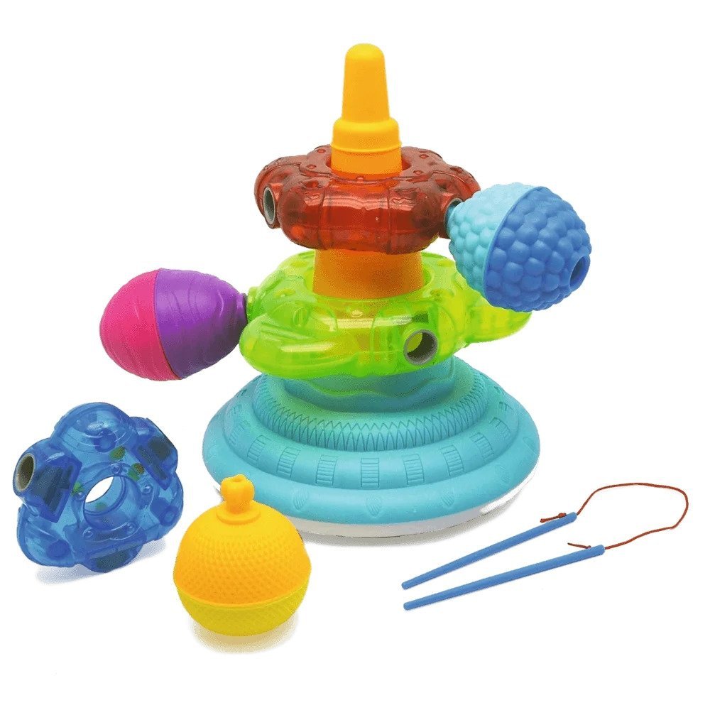 Obrotna Piramida z kulko-klockami. Lalaboom | Tak Czytam