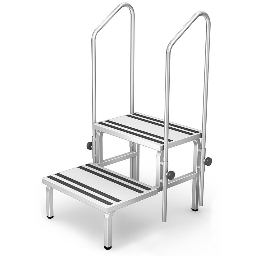 Podest operacyjny dwustopniowy PO-02 z poręczami - Podesty operacyjne ...