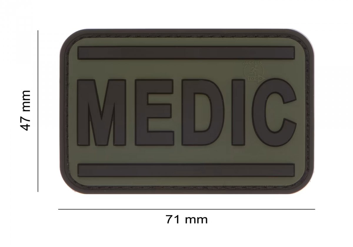 Naszywka - Medic Rubber Patch Green - Naszywki - Gadżety - airsoft, militaria, ASG - redberet.pl