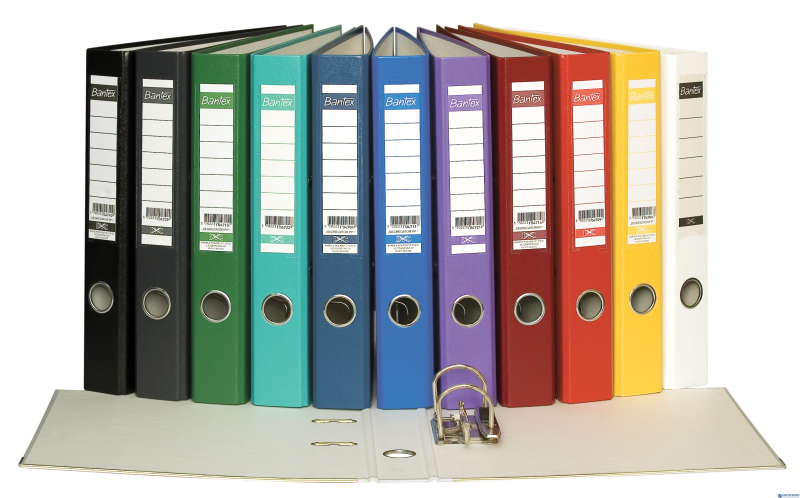 Segregator A4 50mm bordowy, z szyną BANTEX 100551803 - 3. Segregatory ...