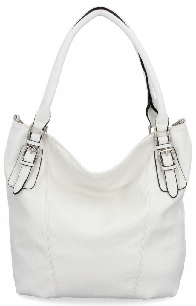 Uniwersalna Torebka Damska XL firmy Hernan HB0388 Biała - Panitorbalska.pl