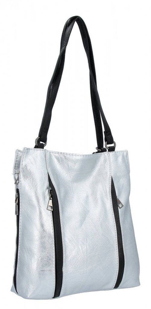 Torebka Damska z Funkcją Plecaka firmy Hernan HB0271 Srebrna ...