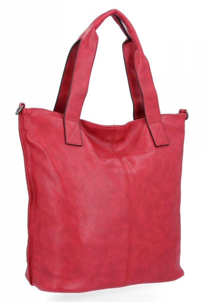 Duża Torebka Damska Shopper Bag XXL firmy Hernan HB0363 Bordowa ...