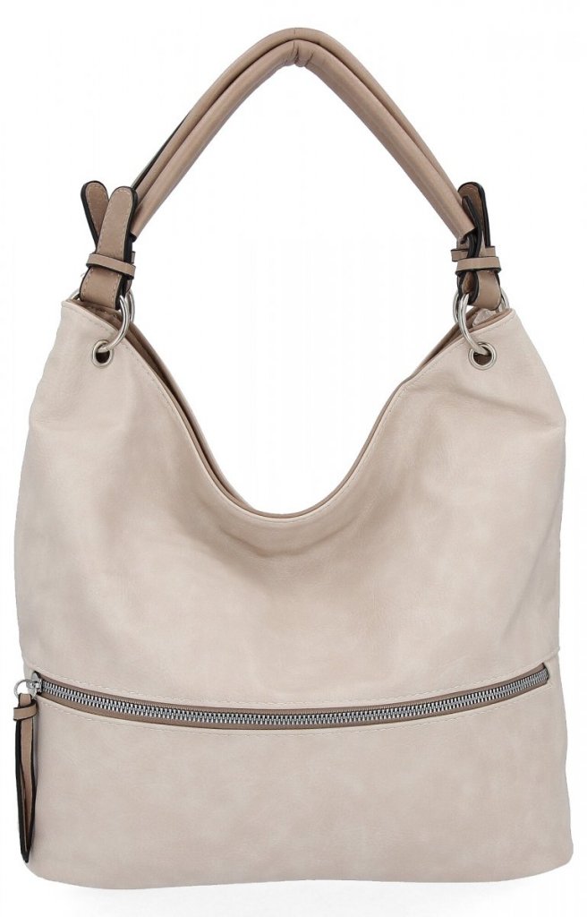 Uniwersalna Torebka Damska XL firmy Hernan HB0386 Beżowa - Panitorbalska.pl