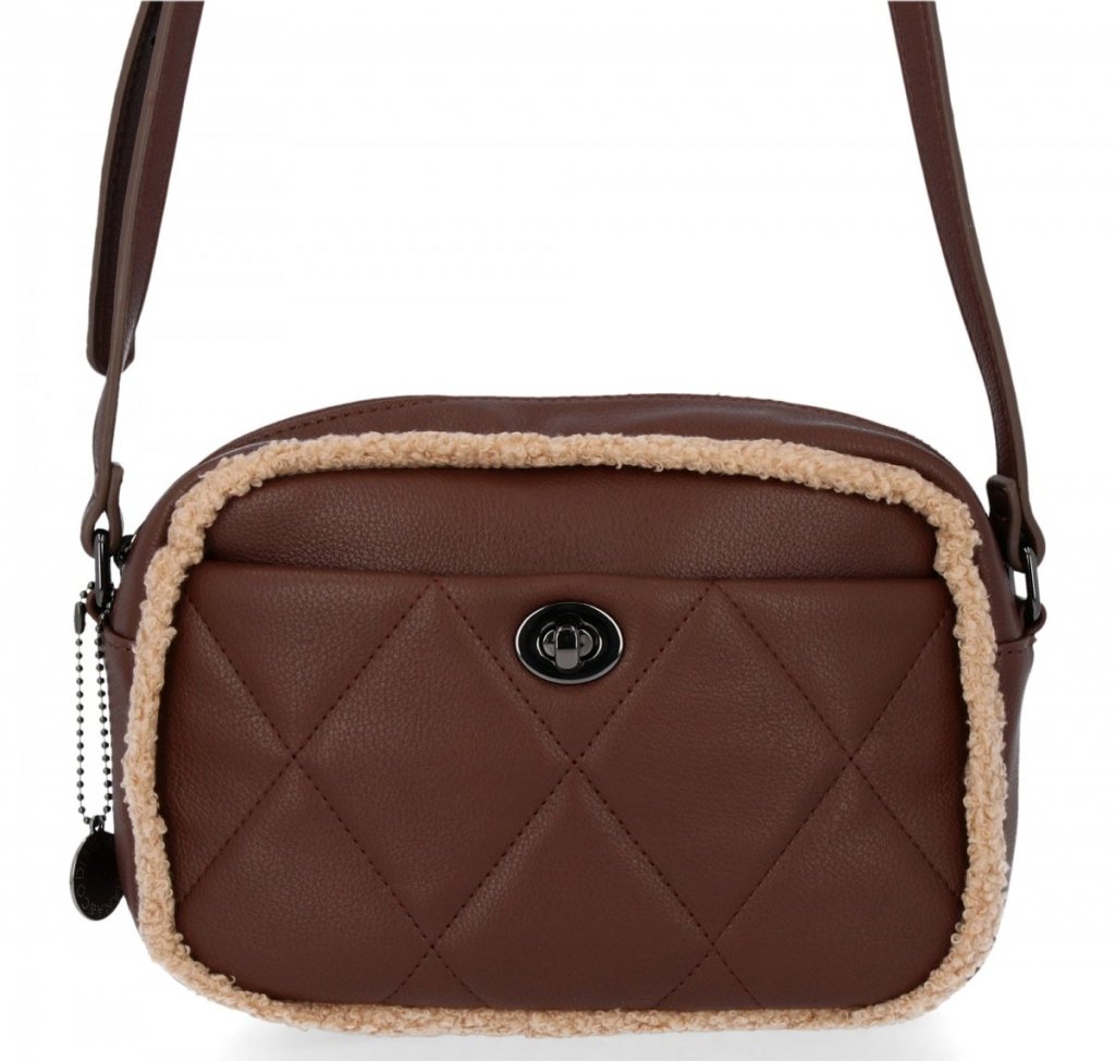 Modna Torebka Damska Pikowana Listonoszka z futerkiem firmy Diana&Co ...