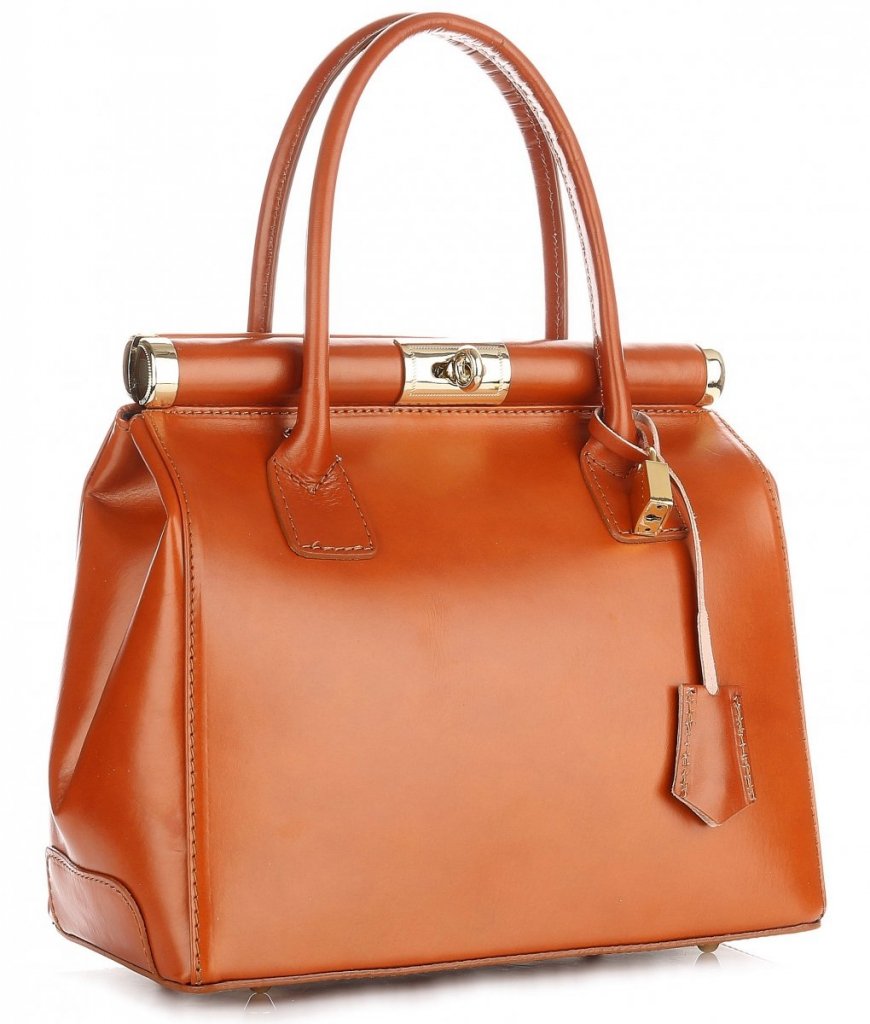 Torebki skórzane kuferki Genuine Leather Rudy - Panitorbalska.pl