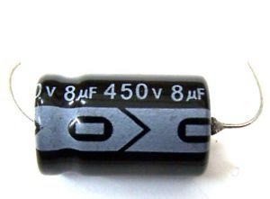 Capacitor 8uF 450V axial - Axial standard - Electrolityc - Capacitors