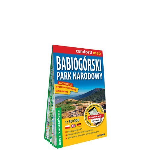Babiogórski Park Narodowy kieszonkowa laminowana mapa turystyczna 1:50 ...