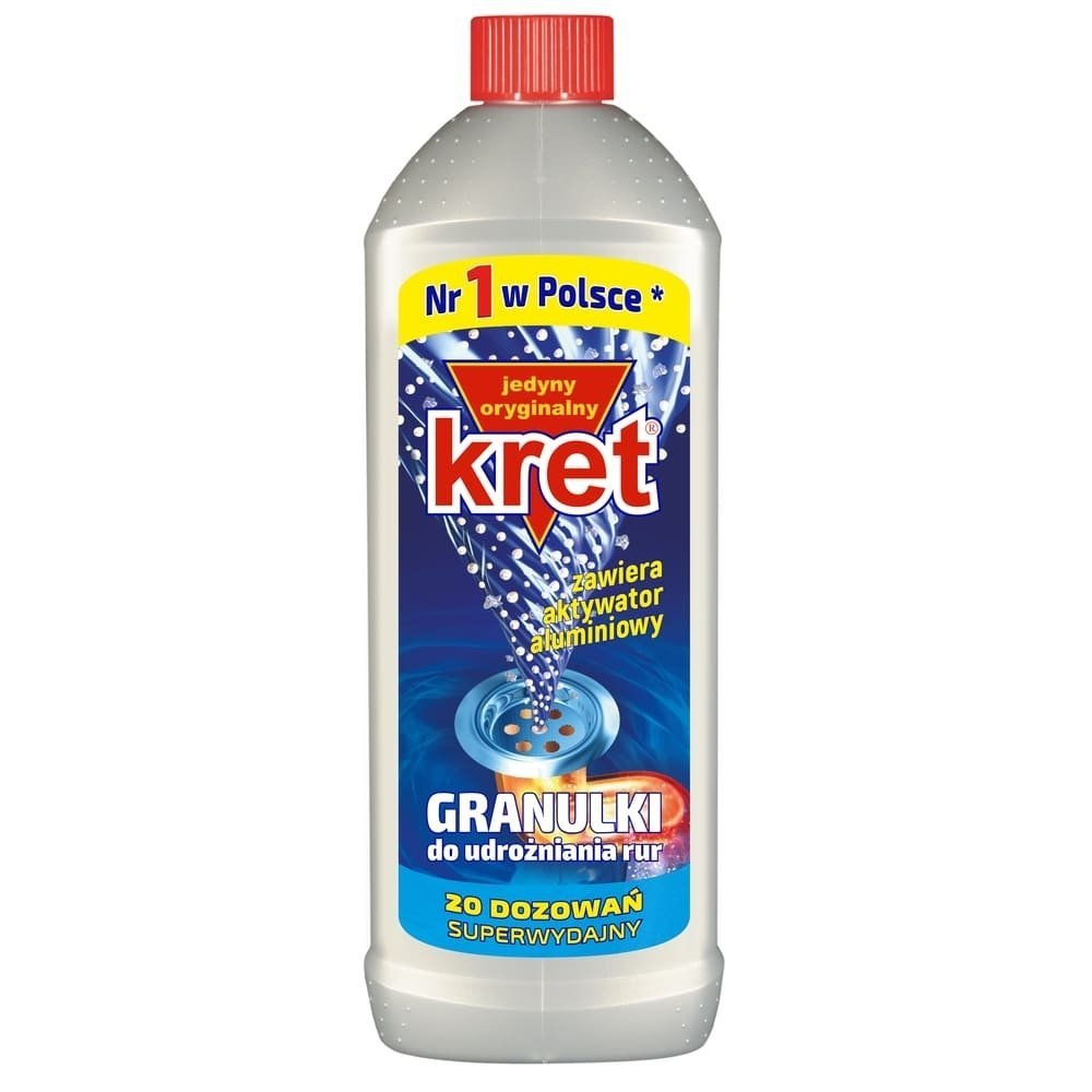 Kret do rur w granulkach 800g - Do udrażniania rur - Sanitariaty ...