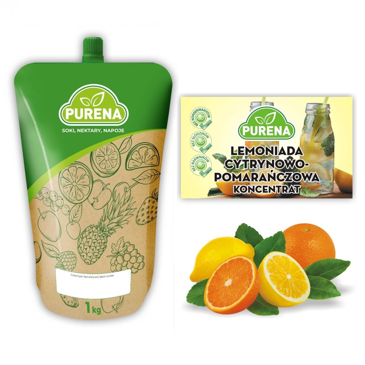 Lemoniada cytrynowo - pomarańczowa koncentrat 6l/1kg