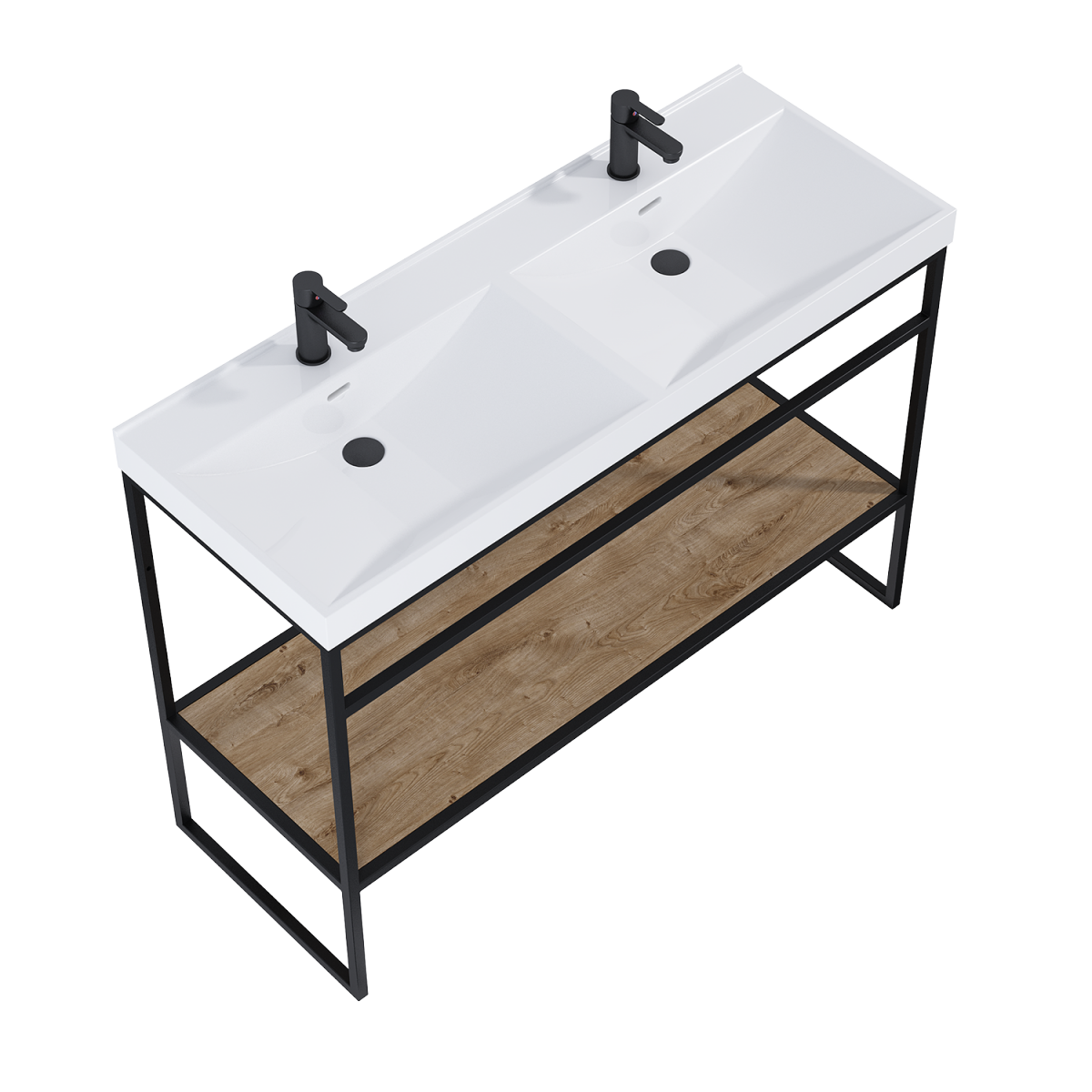 Elita SZAFKA INDUS 120 PÓŁKA DĄB CANELA BLACK MATT 168402 - Umywalki ...