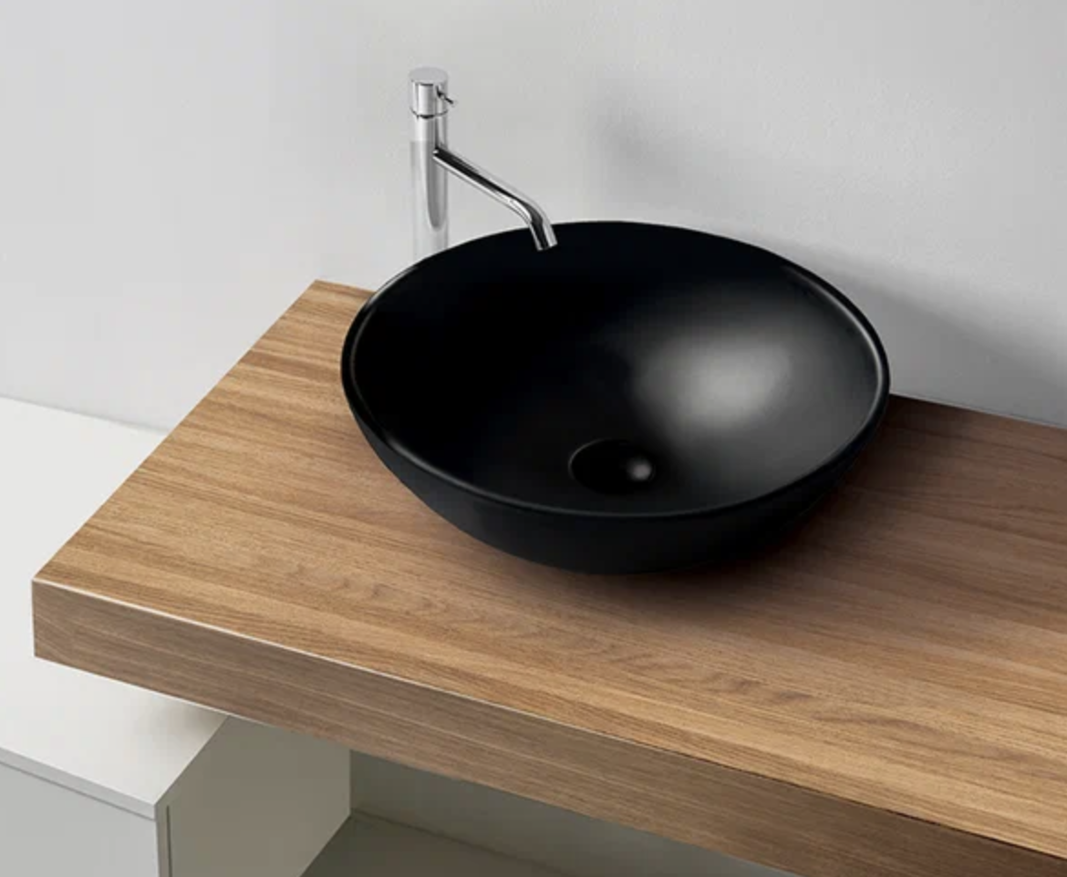 KERASAN NOLITA UMYWALKA NABLATOWA NERO MATT Ø46 430331 - Umywalki