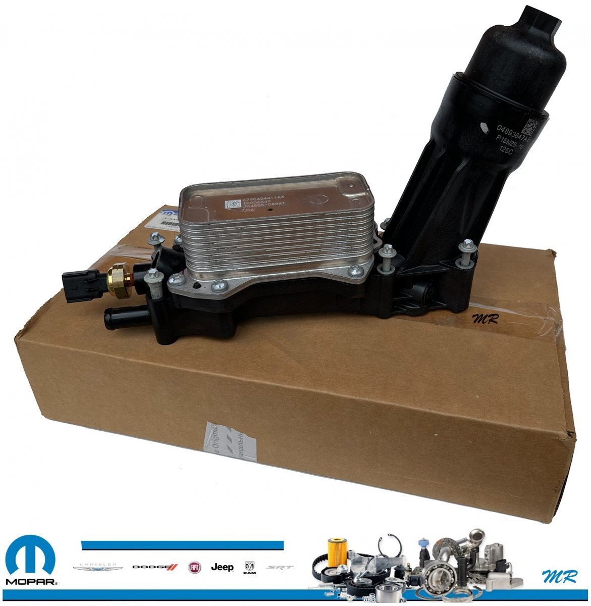 Obudowa filtra oleju z chłodnicą MOPAR Chrysler Pacifica 3,6 V6 2017 ...