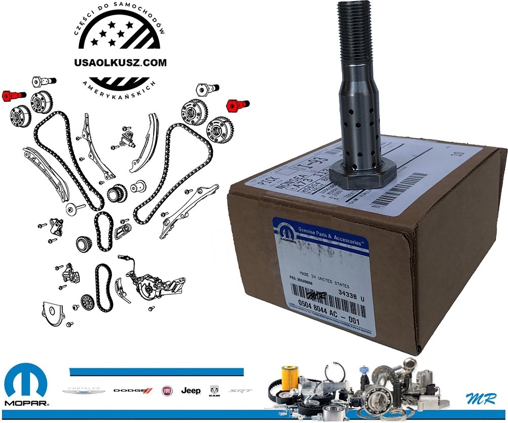 Zawór przepływu oleju zmiennych faz rozrządu VVT zaworów wydechowych ...