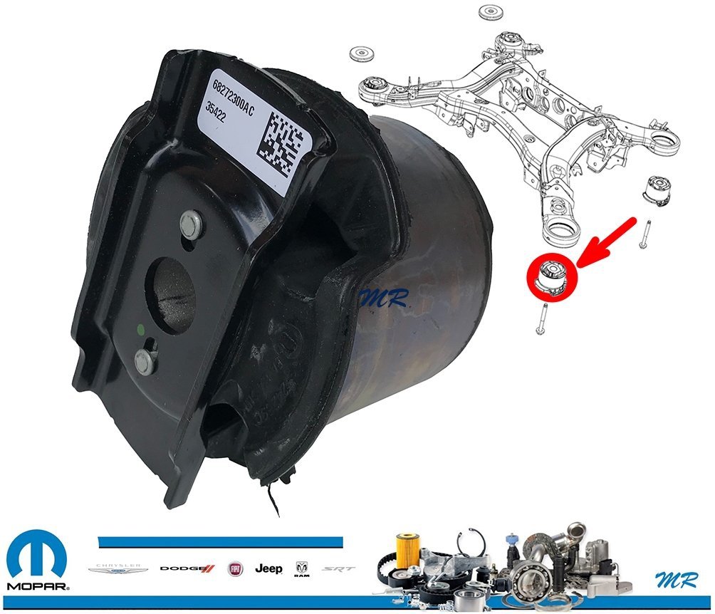 Tuleja kołyski sanek tylnego zawieszenia PRZEDNIA MOPAR Jeep Grand ...