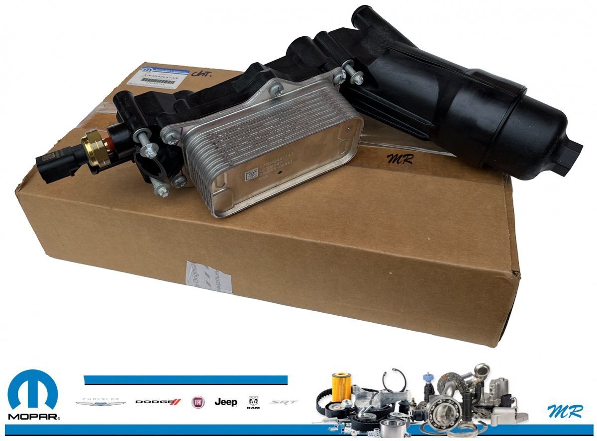 Obudowa filtra oleju z chłodnicą MOPAR Chrysler Pacifica 3,6 V6 2017 ...