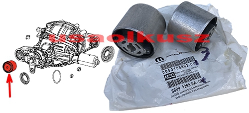Tuleja mocowania tylnego mostu 230MM 195MM przednia Jeep Grand Cherokee ...
