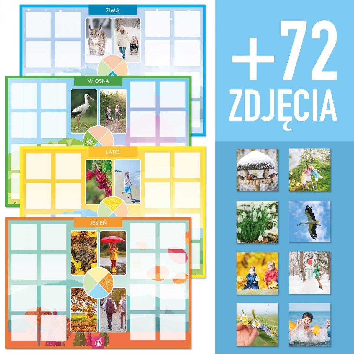 Plansze i zdjęcia PORY ROKU - Plansze demonstracyjne - Książki i pomoce