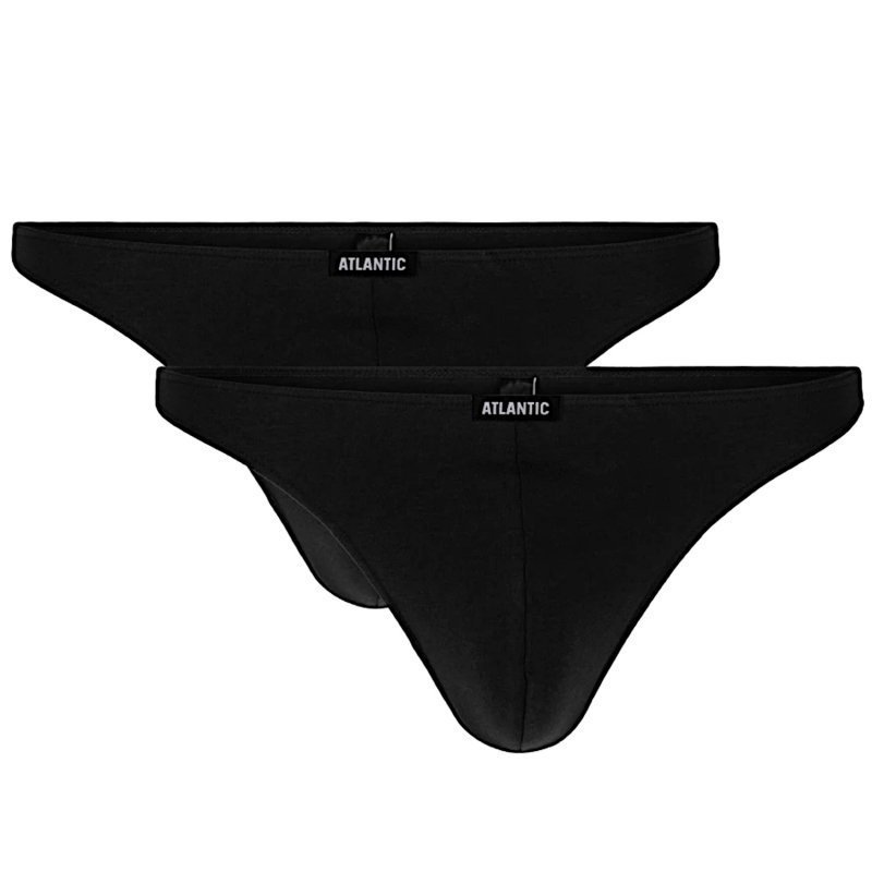 Atlantic 253 2-pak černá Pánská tanga - Pánská tanga - Dámské noční prádlo