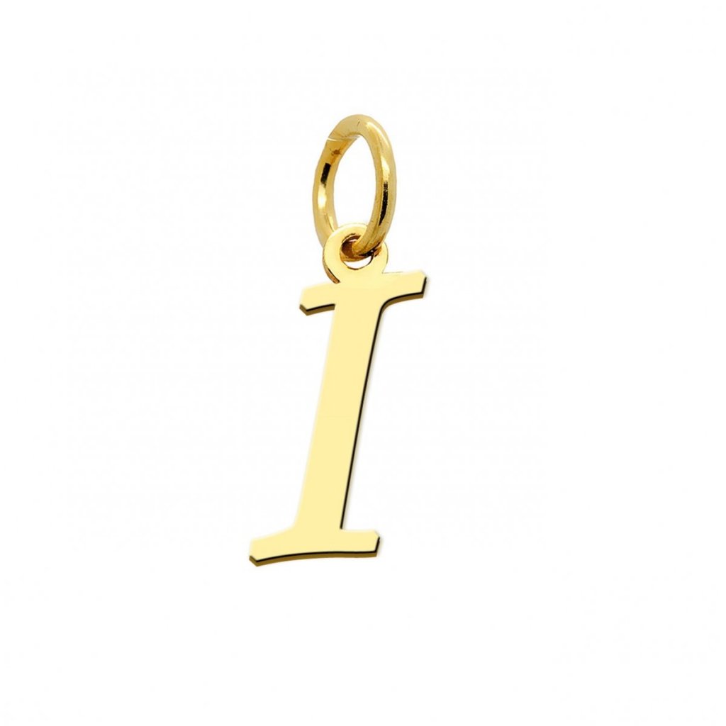 Złota zawieszka 585 literka I