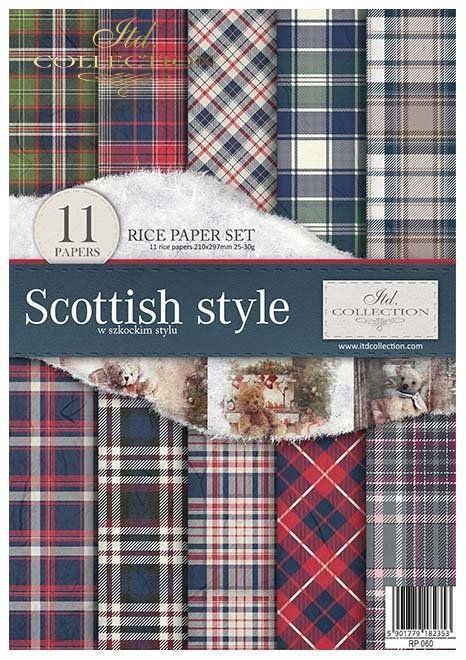 rice paper creative set RP060 - Scottish style *check, Christmas check ...