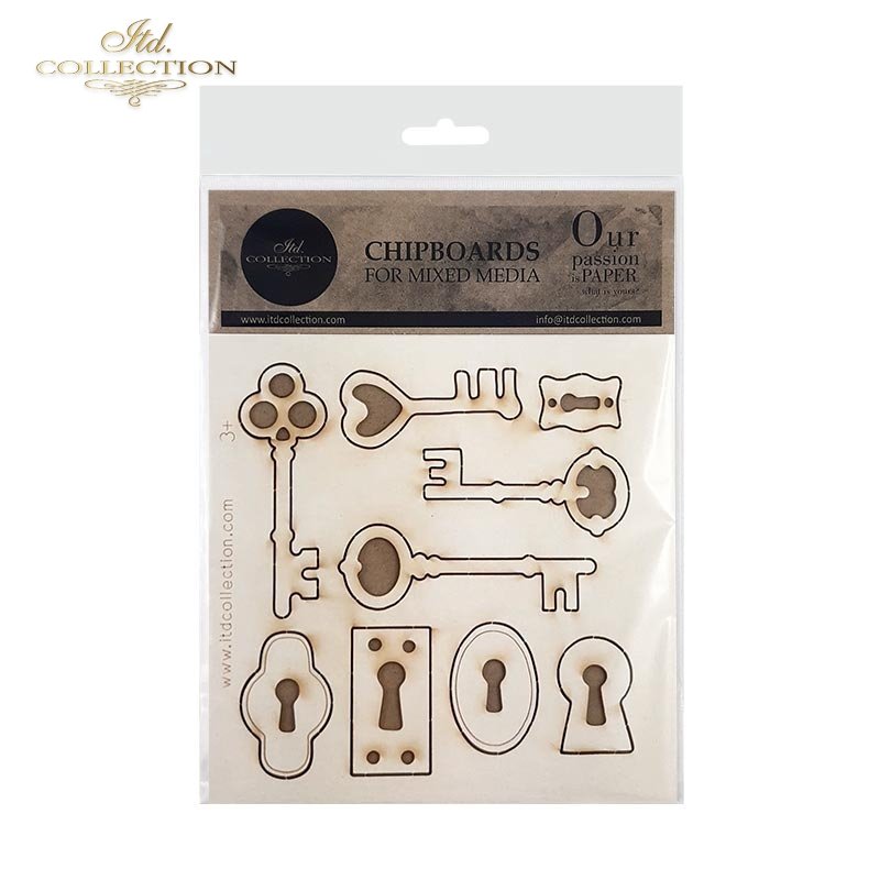 Chipboard T023 * key, keys, signboard, door lock