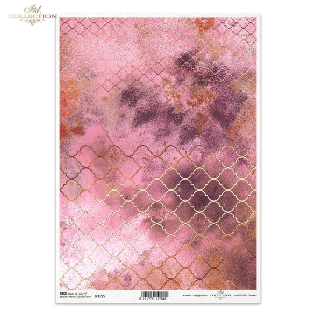 Rice paper R1595 - Paper for decoupage rice * Moroccan clover, oriental ...