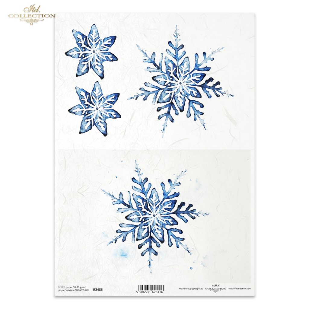 Rice paper R2485 * snowflake, 3D Effect