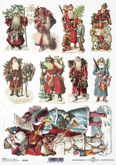 Rice paper R1299 - Vintage, Santa Claus