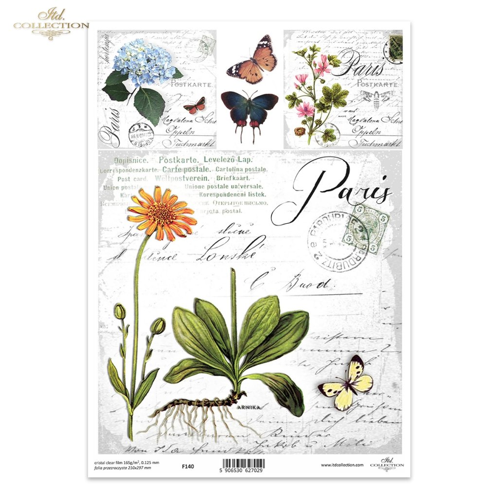 folia przezroczysta F140 * arnika, kwiaty, zioła