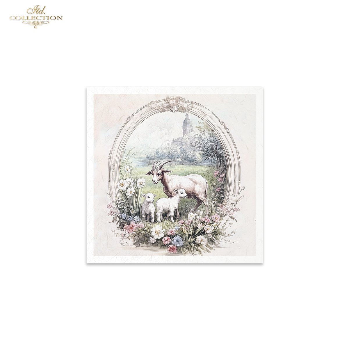 Rice paper set RSM164 * sheep, goats
