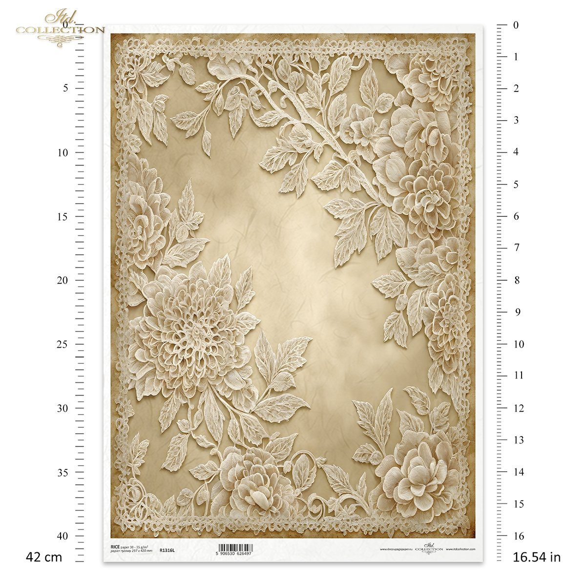 Rice paper A3 R1316L - lace